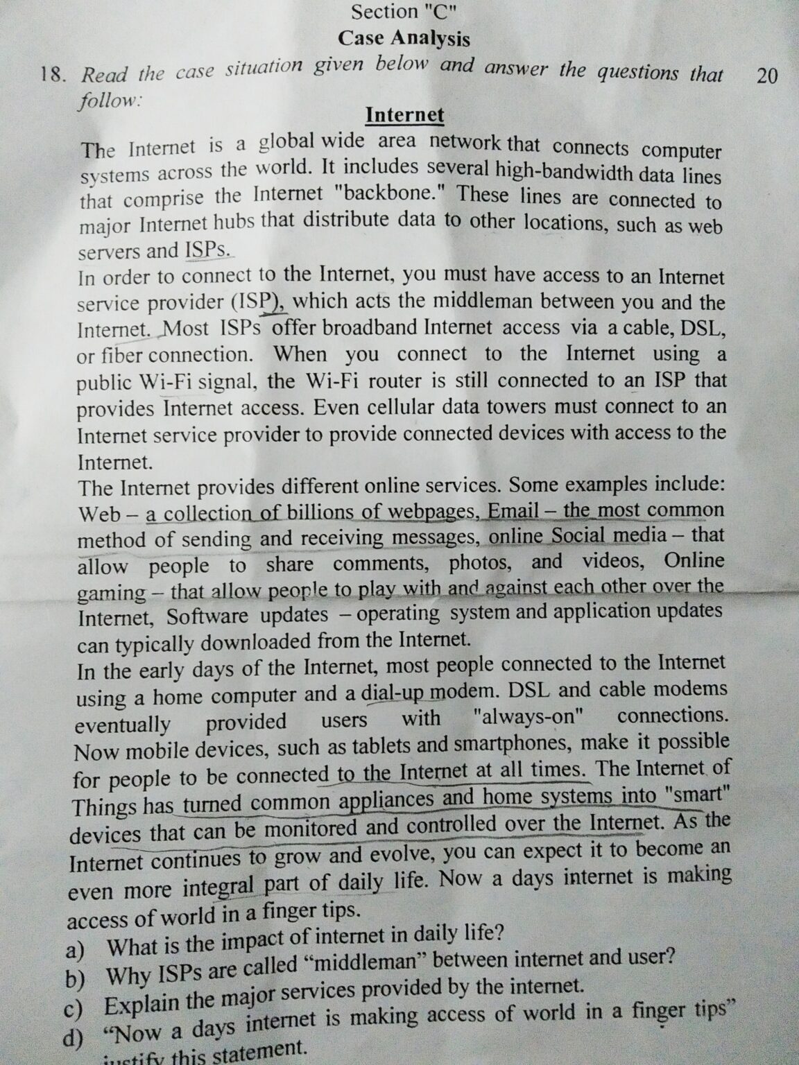 Pokhara University Old Question Paper | Computer And IT Application 2020